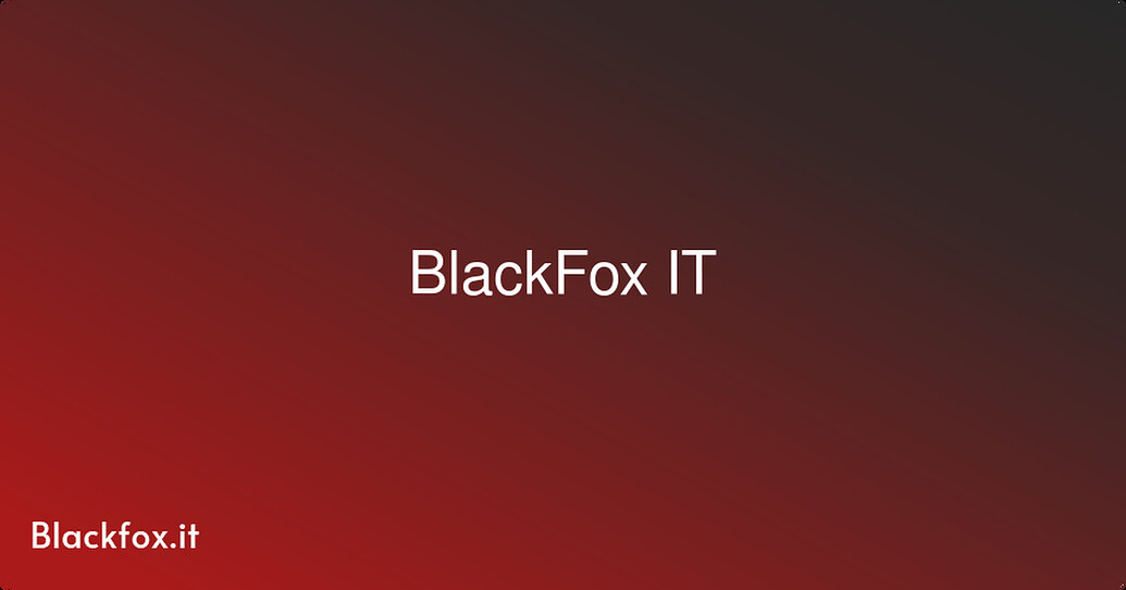 My site, BlackFox IT - Showcase - Bootstrap Studio Forum