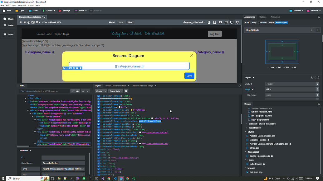 How can I round all modal dialogs to be 14px radius instead of 7px (default)? - Bootstrap Studio ...