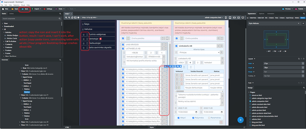 Thinks for a very long time - Bug Reports - Bootstrap Studio Forum