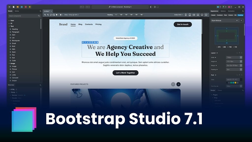 Version 7.1 is out! - Announcements - Bootstrap Studio Forum