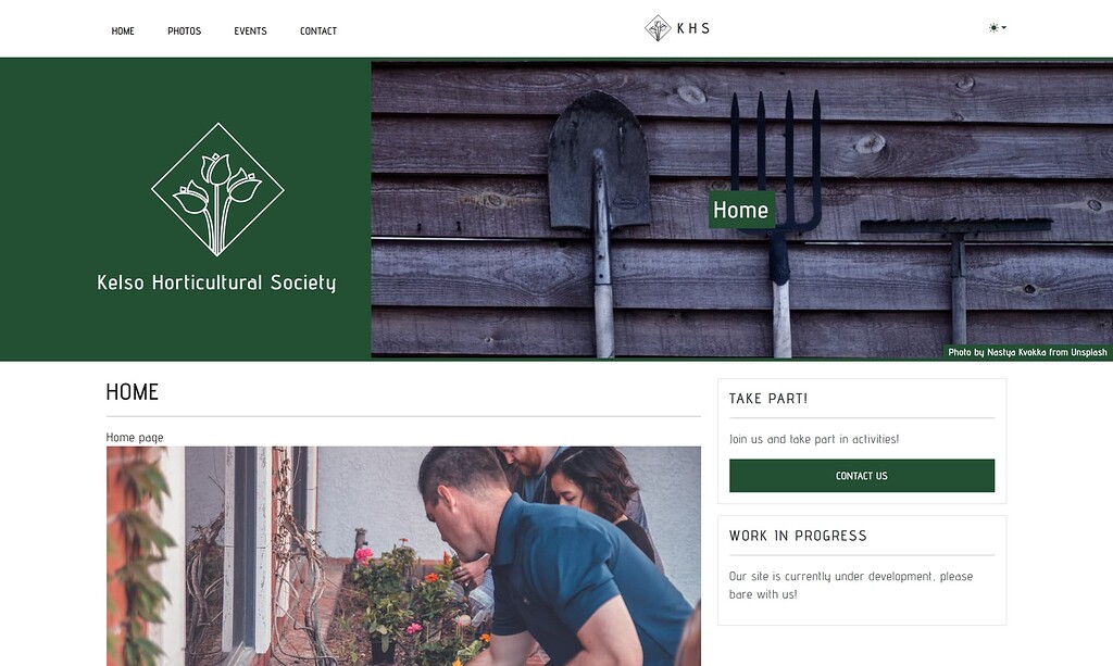 Horticultural Society Website - Showcase - Bootstrap Studio Forum